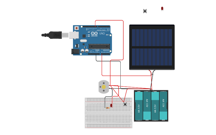 Circuit design solar water pump - Tinkercad