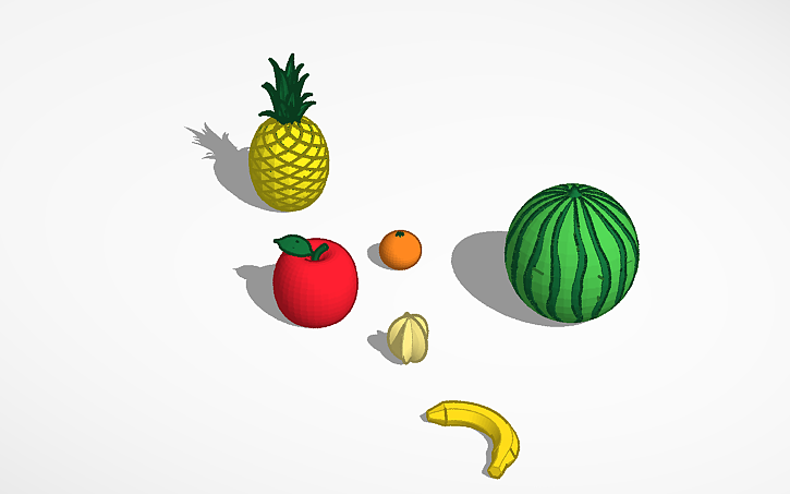3D design fruit - Tinkercad