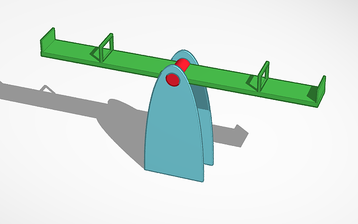 3D design Round seesaw (Teeter totter) with handlebars improved remake ...