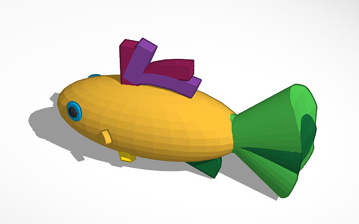 3D design fish - Tinkercad
