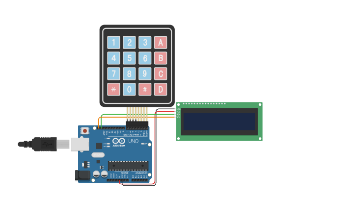 Circuit design Utilisation d'un Keypad 4x4 Avec Arduino et LCD I2C ...