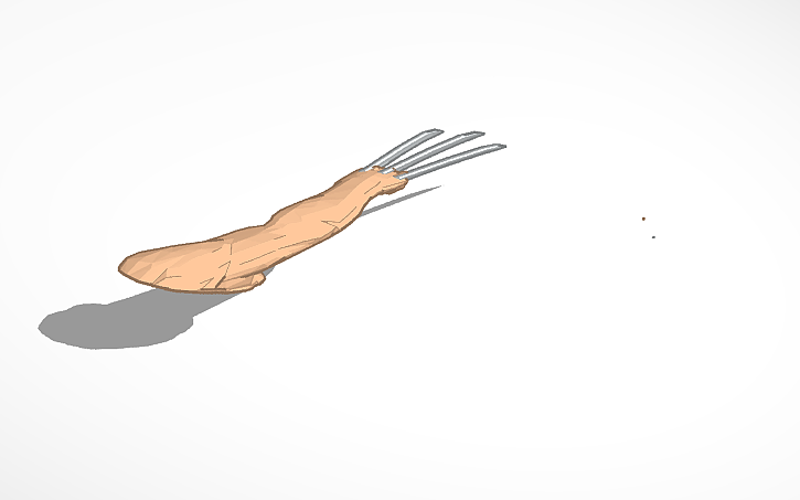 3D design Wolverine arm - Tinkercad