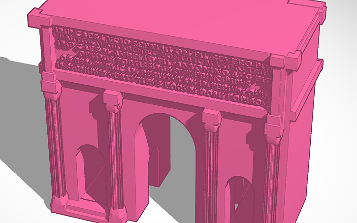 3D design Roman Building - Tinkercad