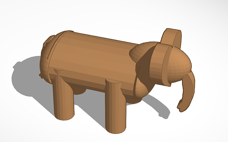 3D design Elephant - Tinkercad