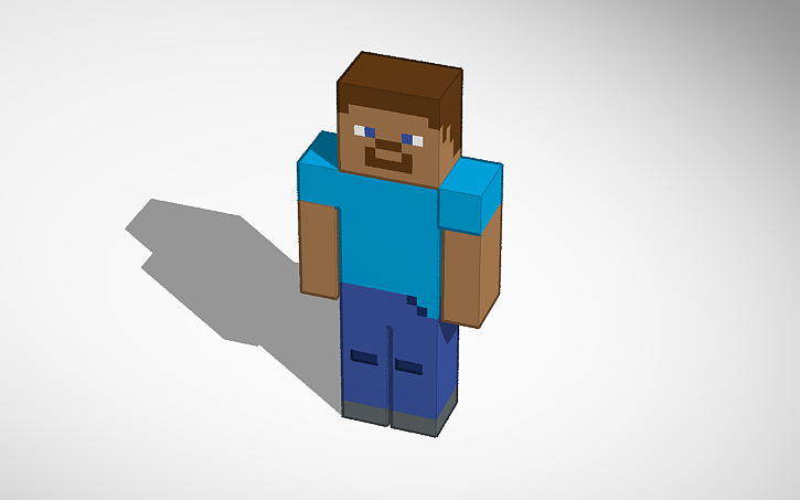 3D design Minecraft Steve - Tinkercad