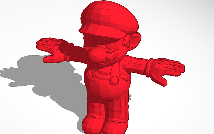 3D design Mario model - Tinkercad