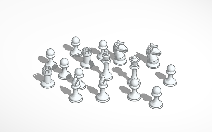 3D design Chess Peices - Tinkercad