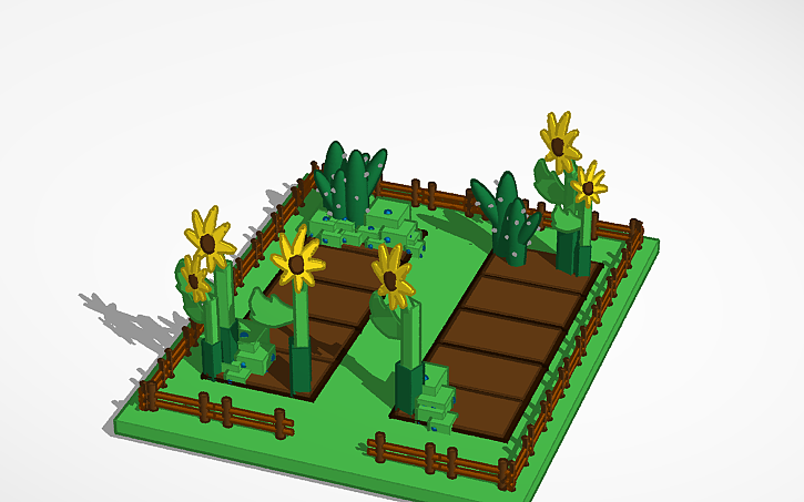 3D design garden in grow a garden - Tinkercad