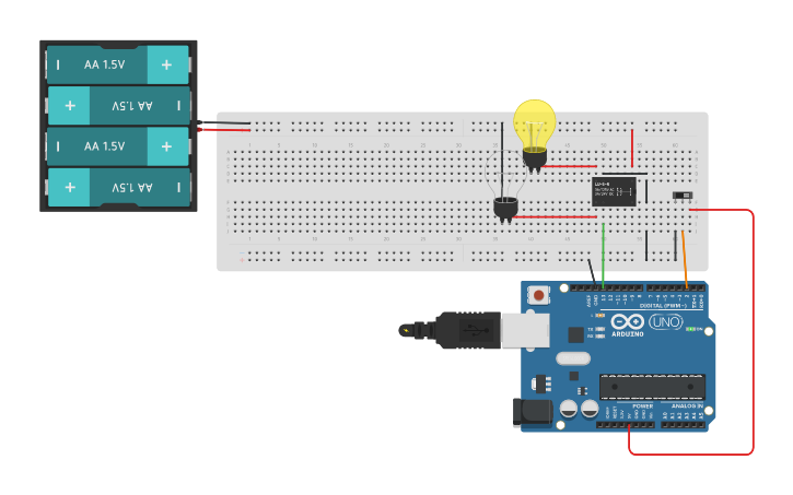 Circuit design relay - Tinkercad