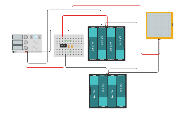 Circuit design Non-Inv. Amp - Tinkercad