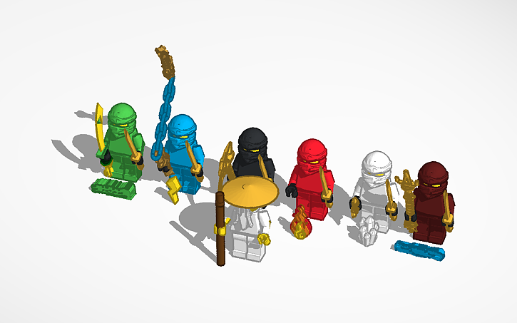 3D design Lego Ninjago ninja's - Tinkercad