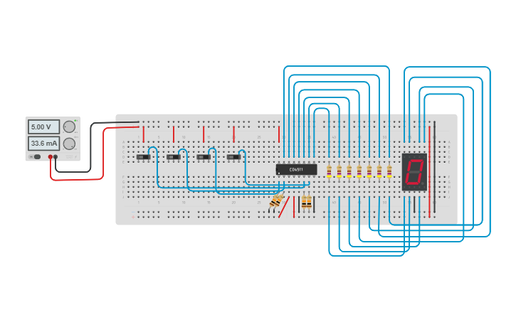 Circuit Design 7 Segment Tinkercad