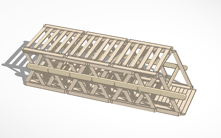 3D design Best Popsicle Stick Bridge - Tinkercad
