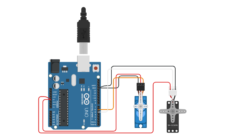 Circuit design Manejo de ServoMotores con Arduino - Tinkercad