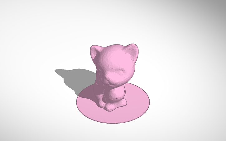 3D design kitten - Tinkercad