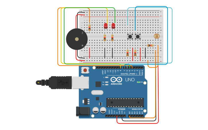 Circuit Design Buzzer Tinkercad