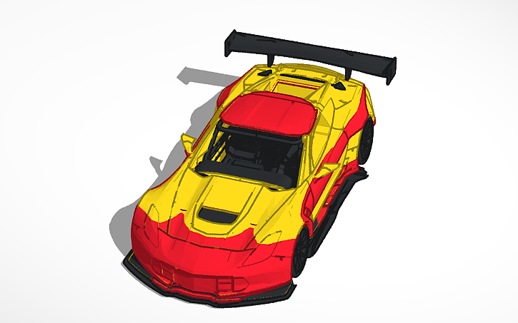 3D design Chevy Corvette C7 Race Car - Tinkercad