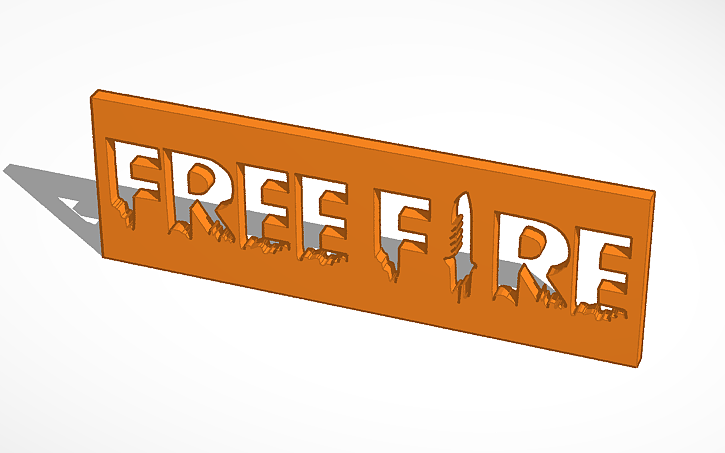 3D design Free Fire Logo - Tinkercad