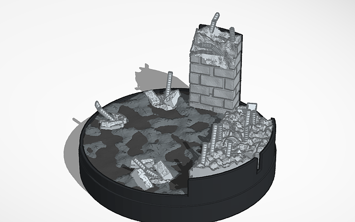 3D design action figure stand Rubble (improved) - Tinkercad