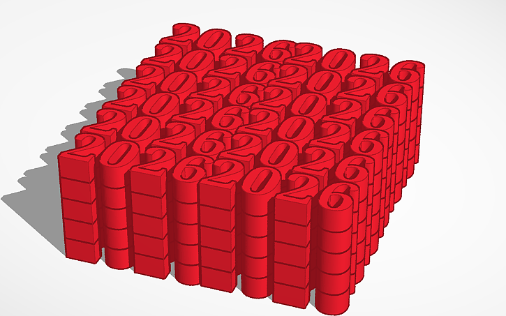 3D design Copy of 2026 challenge! - Tinkercad