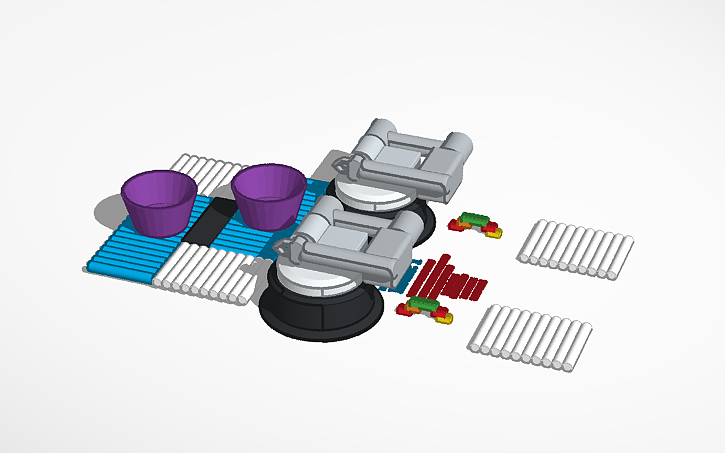 3D design Keyboard Controlled Robot crane - Tinkercad