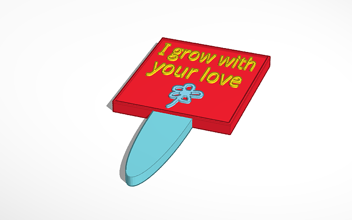 3D design Plant marker - Tinkercad