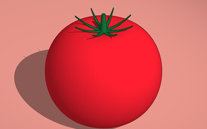 3D design Tomato Throwable - Tinkercad