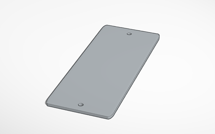 3D design Flat Plate - 41.3x102mm - Tinkercad