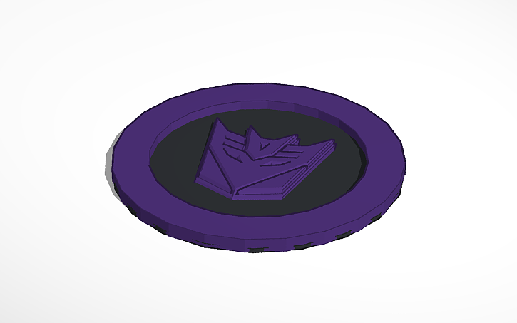 3D design Decepticon symbol - Tinkercad