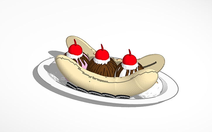 3d Design Banana Split Tinkercad
