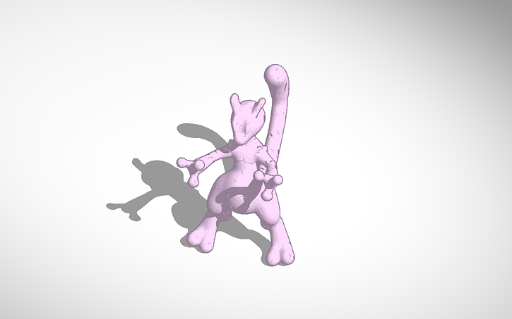 3D design Mewtwo - Tinkercad