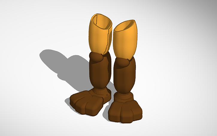 3D design spring bonnie legs - Tinkercad