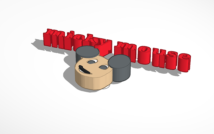 3D design mickey mouse for mikey - Tinkercad