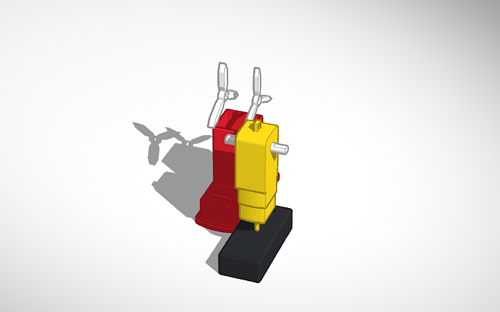 3D design two sided mini fan - Tinkercad