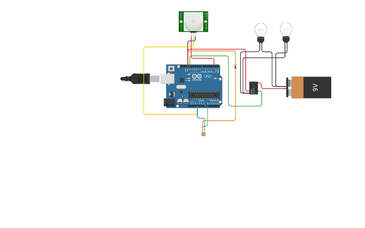 Circuit Design Lampu Otomatis Dengan Arduino Sija Tinkercad