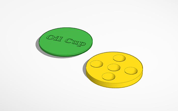 3D design Watchmakers Oil Cup and Lid - Tinkercad