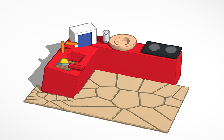 3D design kitchen - Tinkercad