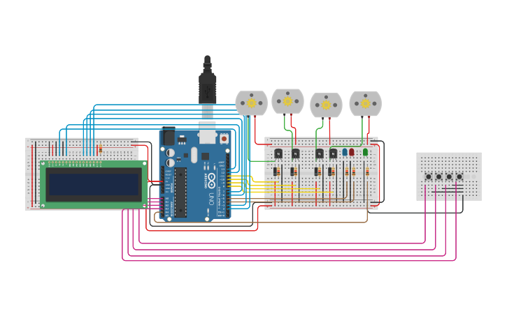 Circuit design Vending Machine - Tinkercad