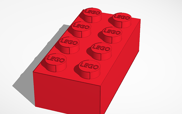 3D design LEGO Brick 2x4 - Tinkercad
