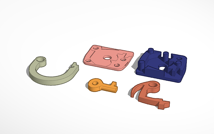 3D design Mini lock with key\ (• •) / - Tinkercad
