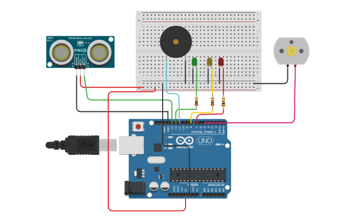 Circuit Design Collision Avoidance System Tinkercad