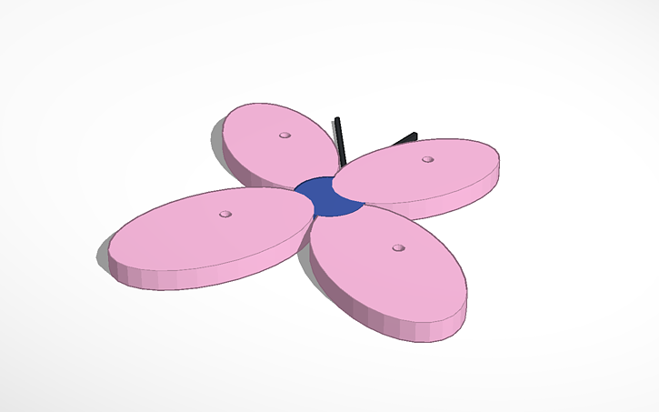 3D design Butterfly - Tinkercad