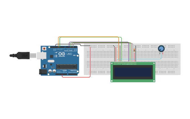 Circuit design PANTALLA LCD CON ARDUINO - Tinkercad
