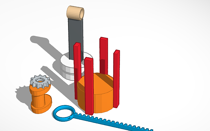 3D design single stroke engine printable - Tinkercad