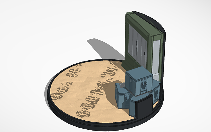 3D design halo desert large figure stand - Tinkercad