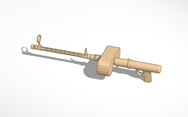 3D design MG15 Aircraft Gun 1/4 scale - Tinkercad