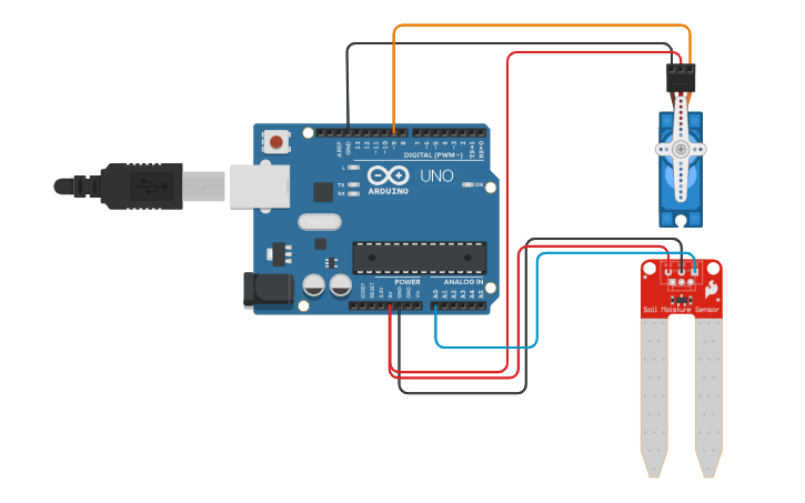 Circuit design SPIDER ROBOTICS : EE Q1 - Tinkercad