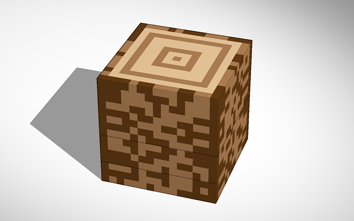 3D design Minecraft Jungle Wood Block - Tinkercad