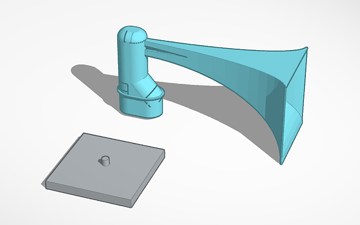 3D design ACA hurricane 130 square horn - Tinkercad