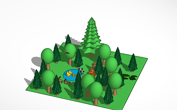 3D design Forest - Tinkercad